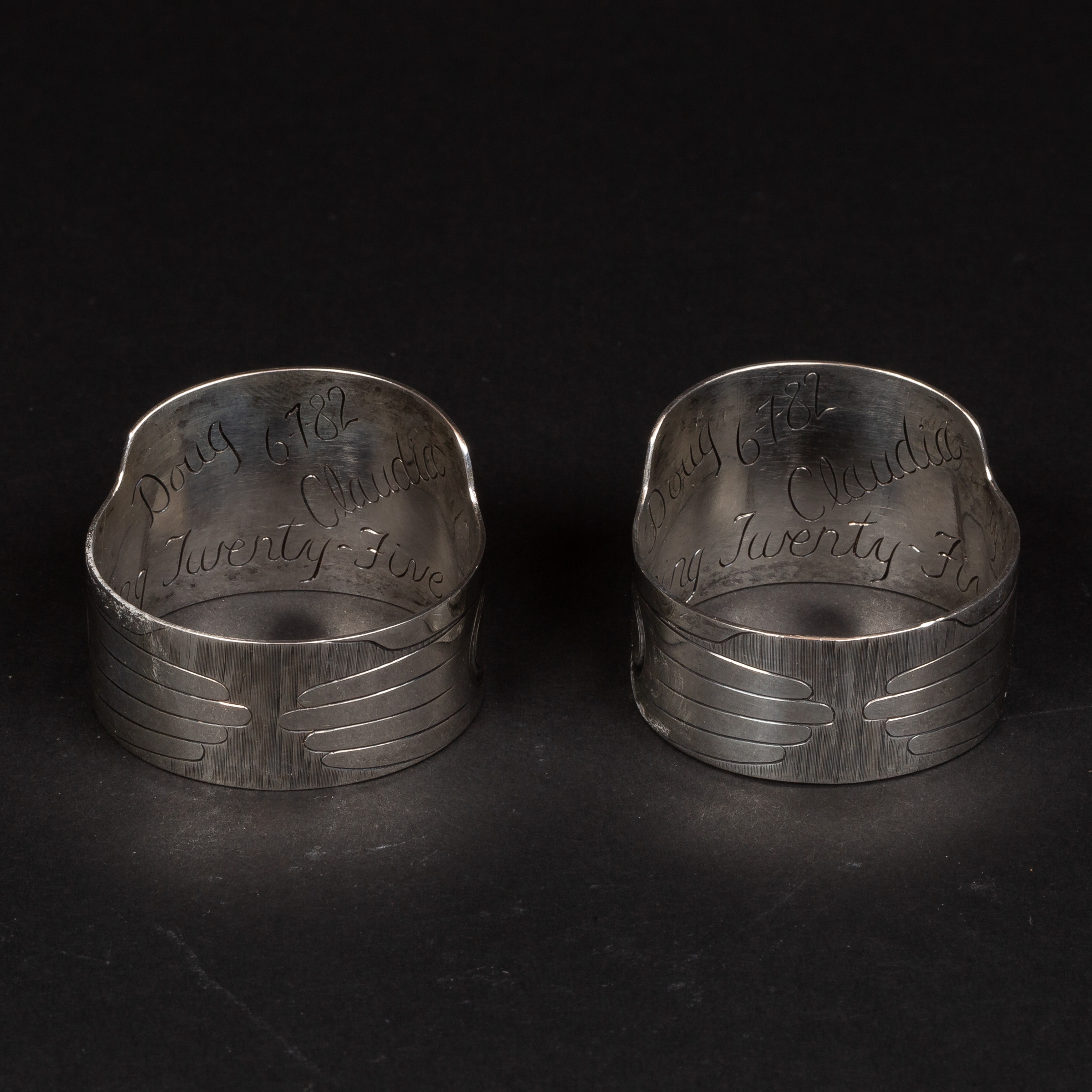 Phil Janze | NAPKIN RINGS WITH EAGLE DESIGN | MutualArt