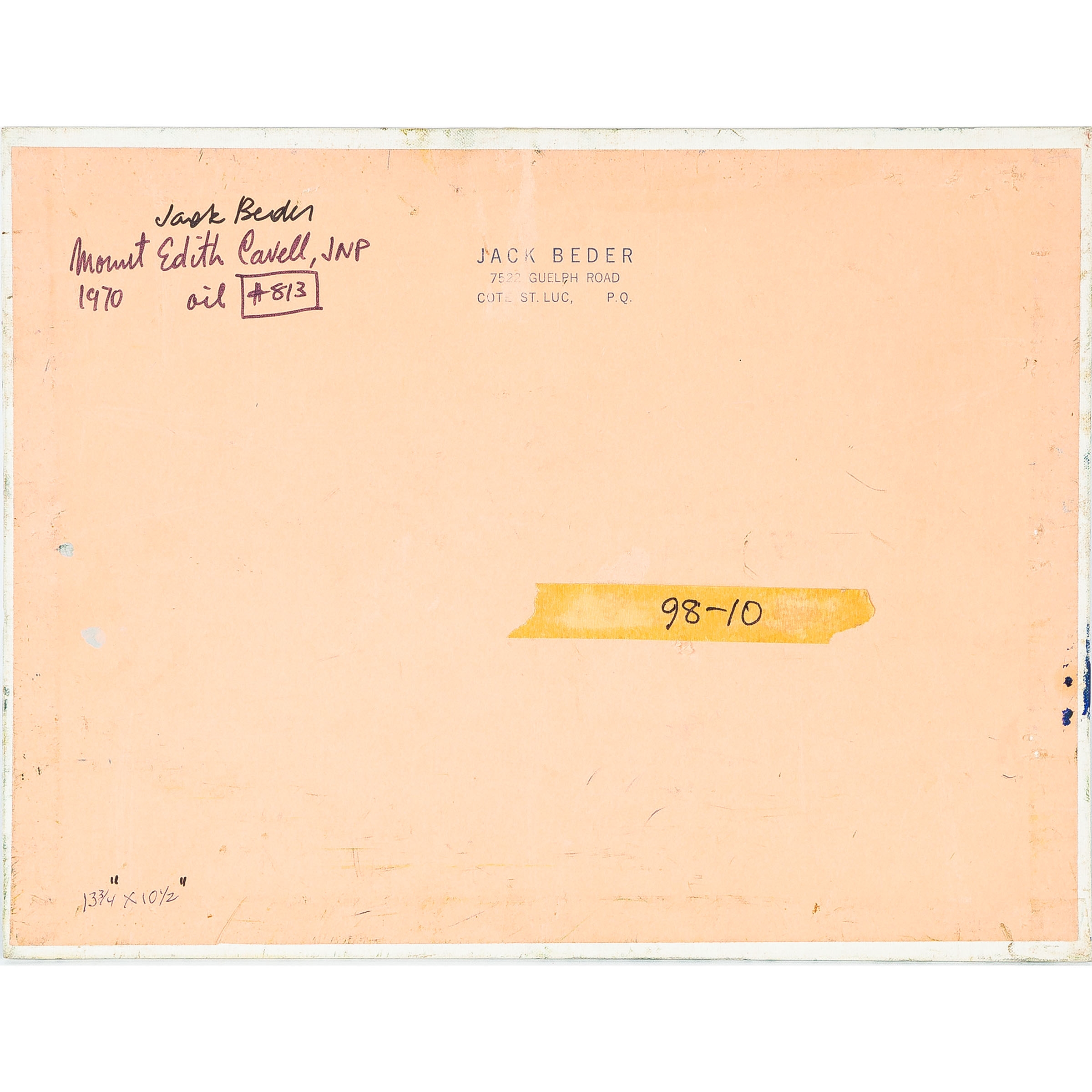 Jack Beder | MOUNT EDITH CAVELL, (JASPER NATIONAL PARK), (1970) | MutualArt