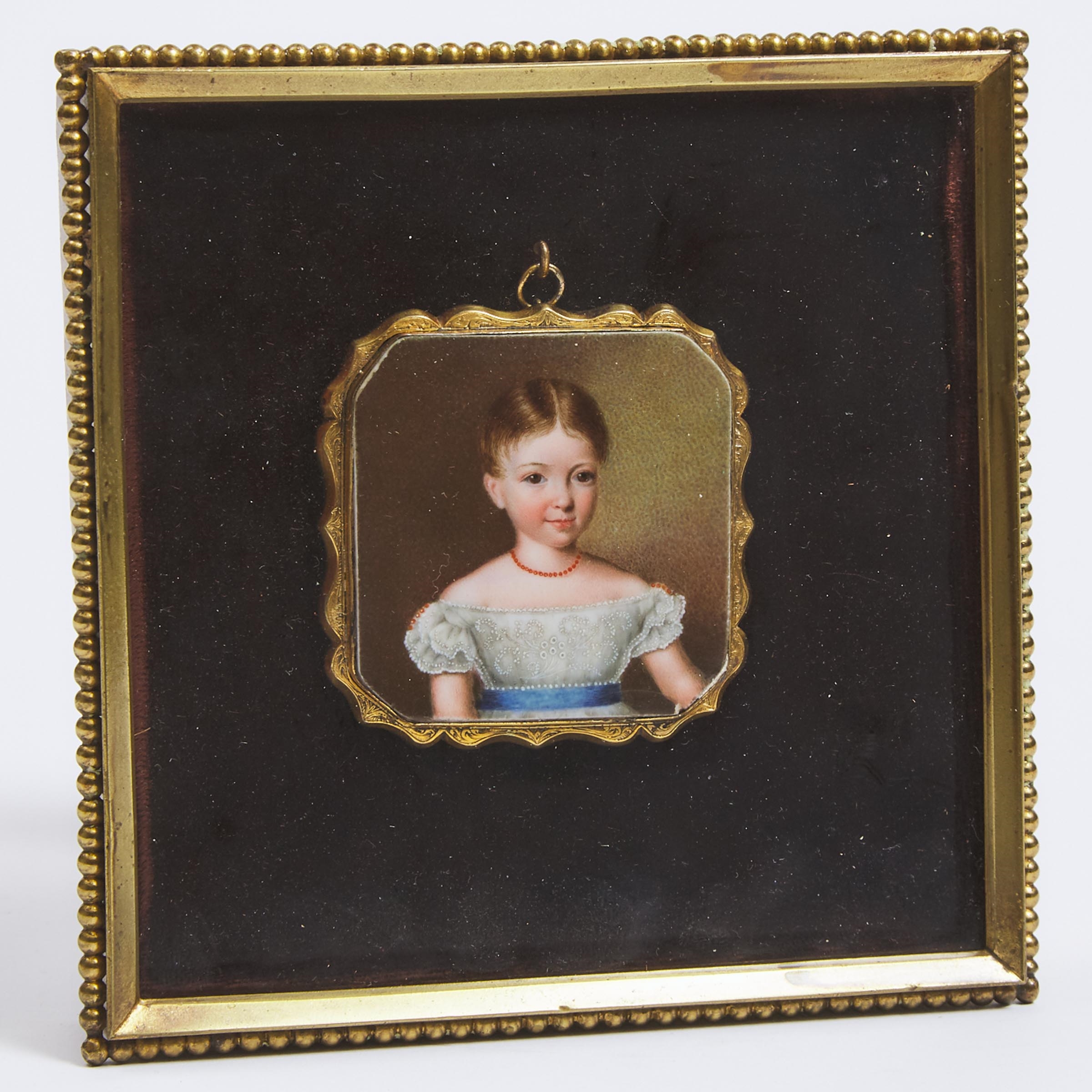 John Simpson | ENAMEL PORTRAIT MINIATURE OF MISS LUCY HEATHCOTE ROSE ...