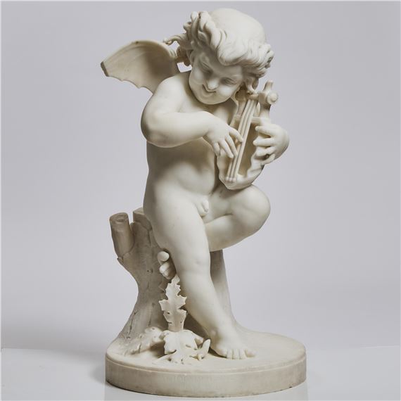 Albert E. Harnisch | PUCKISH CUPID WITH LYRE (1871) | MutualArt