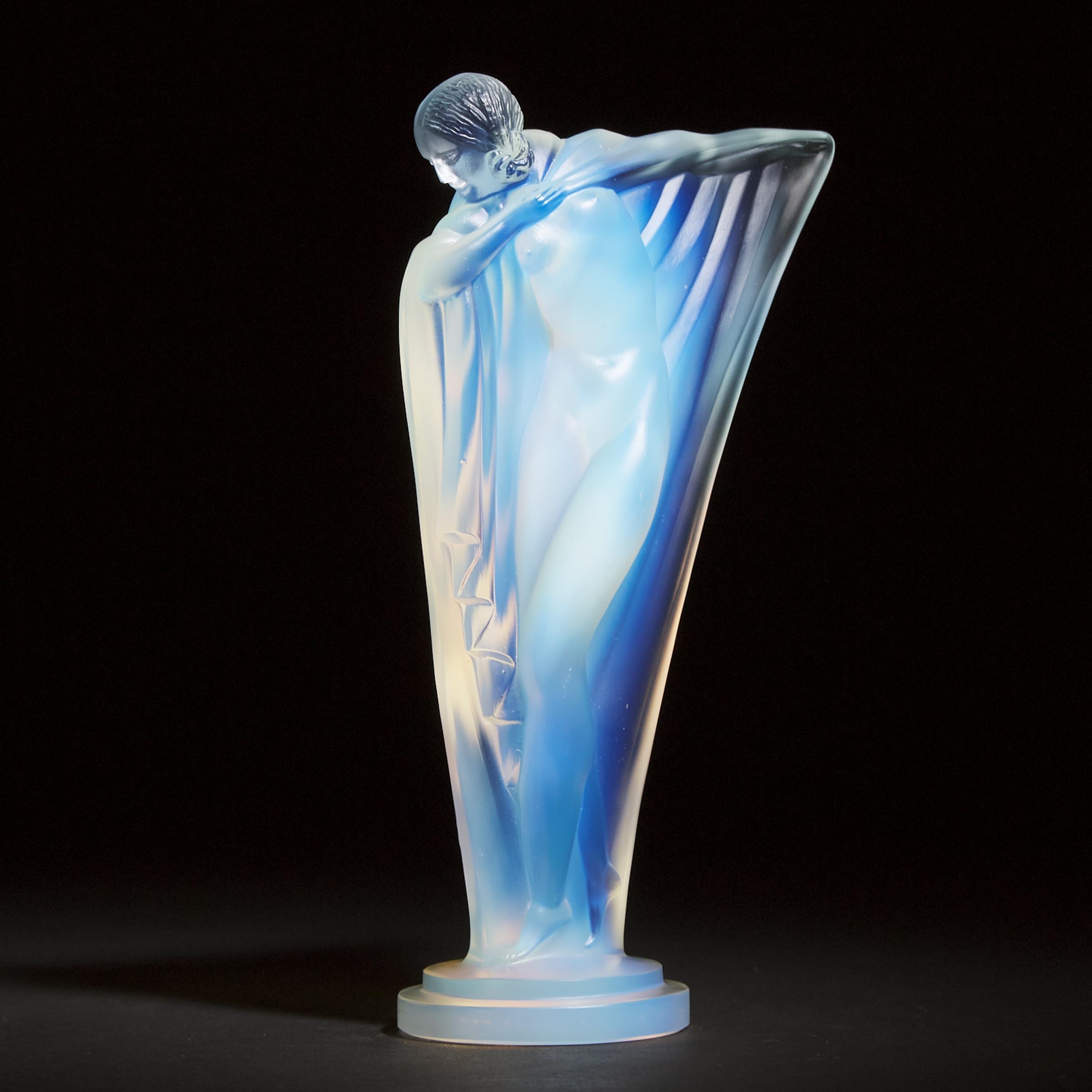 Lucille Sevin | 'Isadora' Etling Moulded Opalescent Glass Mascot (Circa ...