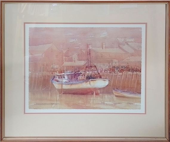 John Orlando Birt | Fishing Trawler at Lowtide | MutualArt