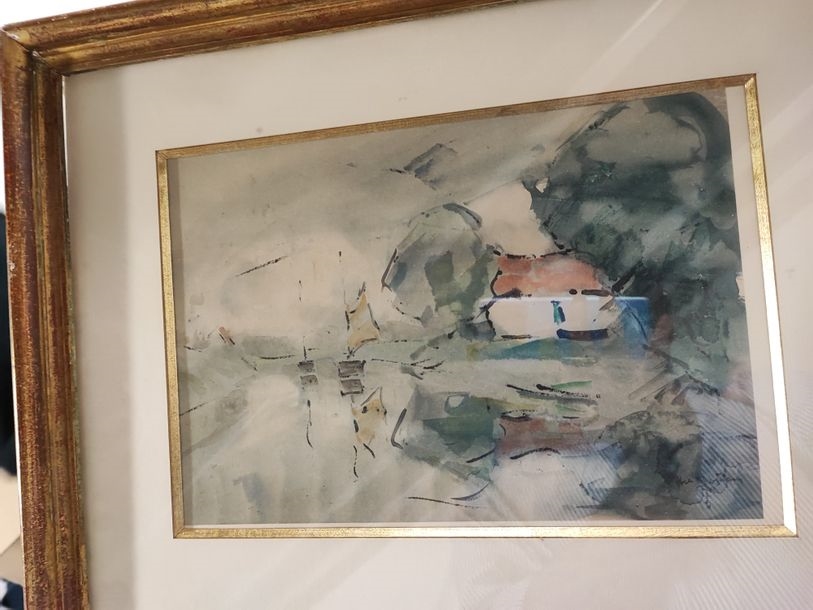 Abel Bertram | Landscape with a boat | MutualArt