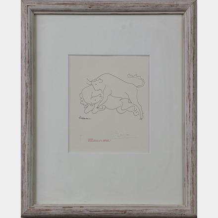Pablo Picasso | Stier und Pferd im Kampf' | MutualArt
