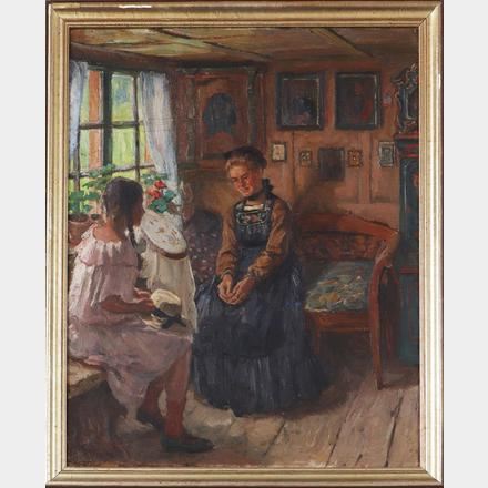 Max Fabian | Westpreussische Bauernstube (1925) | MutualArt