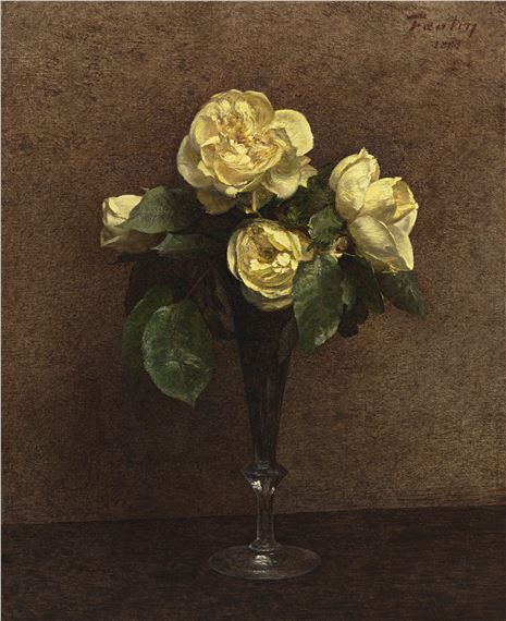 Henri Fantin-Latour | Roses jaunes, Maréchal Niel | MutualArt