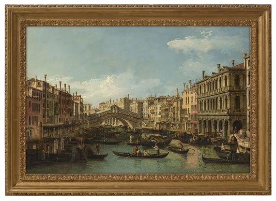 Bernardo Bellotto | Venice, the Grand Canal with the Rialto Bridge seen ...
