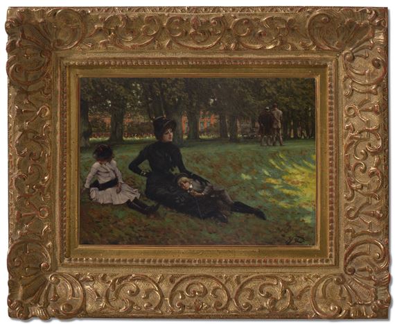 James Jacques Joseph Tissot | Hampton Court (Circa 1882) | MutualArt