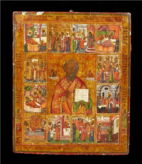 Russian School, 19th Century | Saint Nicholas and scenes of life | MutualArt