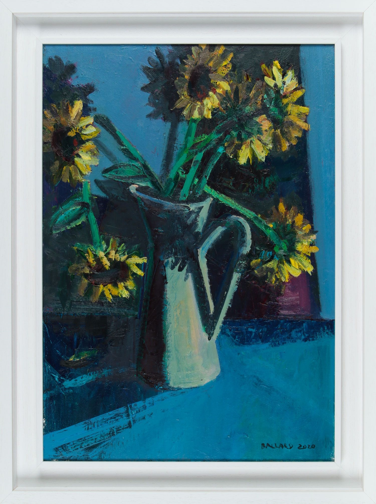 Brian Ballard | SUNFLOWERS ON TURQUOISE (2020) | MutualArt
