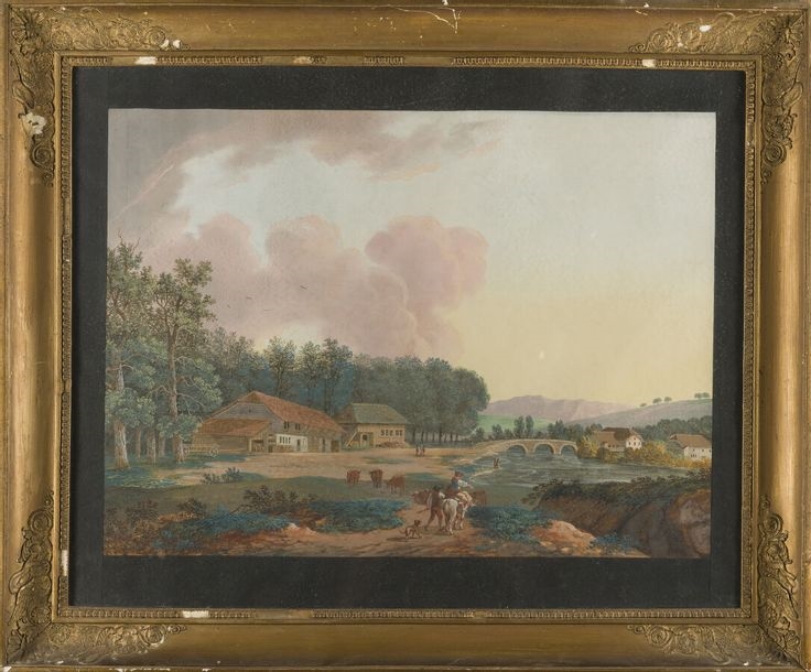 Swiss School, 19th Century | A pair of animated landscapes | MutualArt