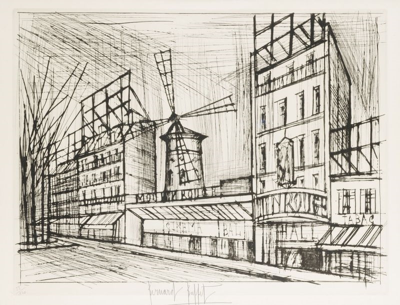 Bernard Buffet | The Moulin Rouge (1970) | MutualArt