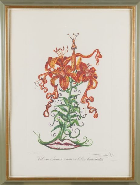 Salvador Dalí | Two plates of the series of Surrealist Flowers (1972 ...