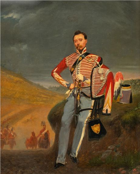 Auguste Estienne | portrait of a cavalry officer (1837) | MutualArt