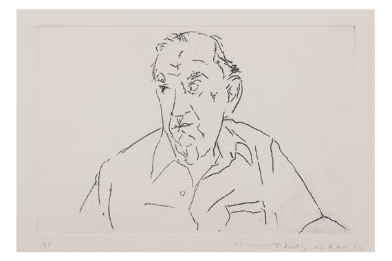 Humphrey Ocean | Portrait of Graham Greene (1993) | MutualArt
