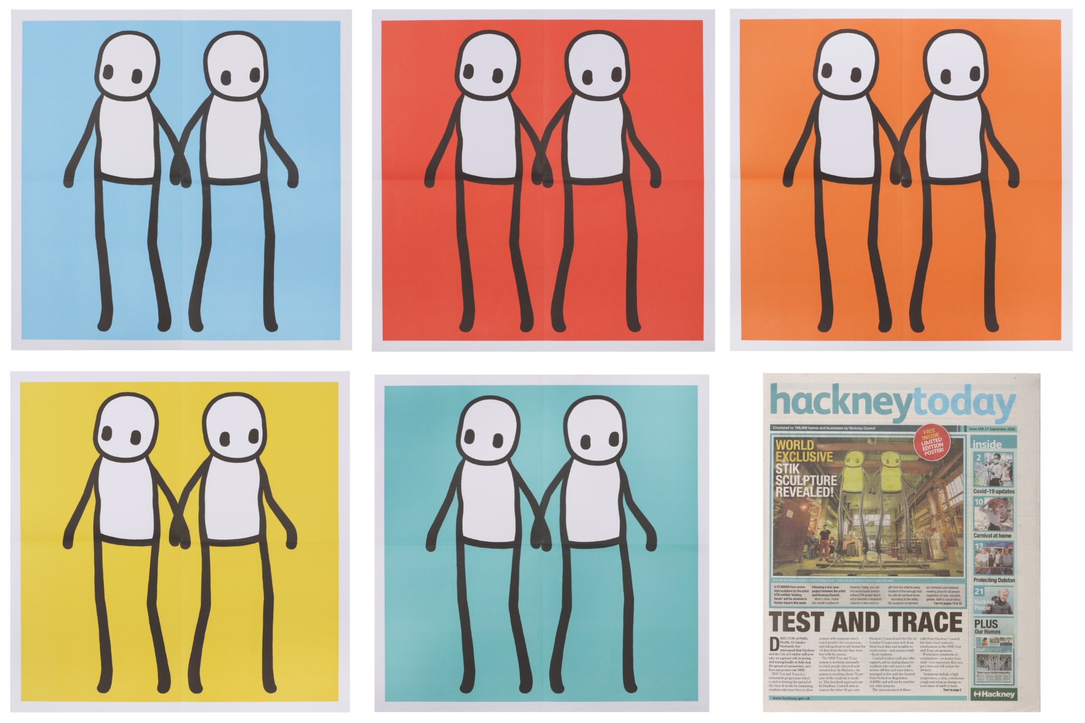 Stick People Holding Hands Around The World