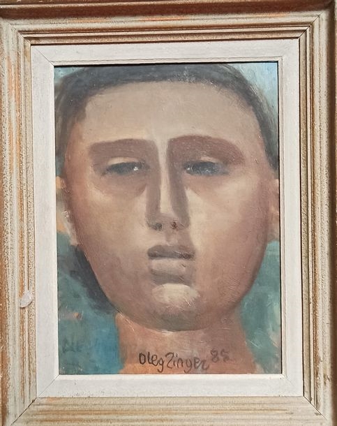 Oleg Zinger | Head of a young man (1985) | MutualArt
