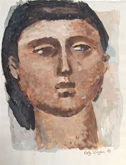 Oleg Zinger | Portrait of a woman (1989) | MutualArt