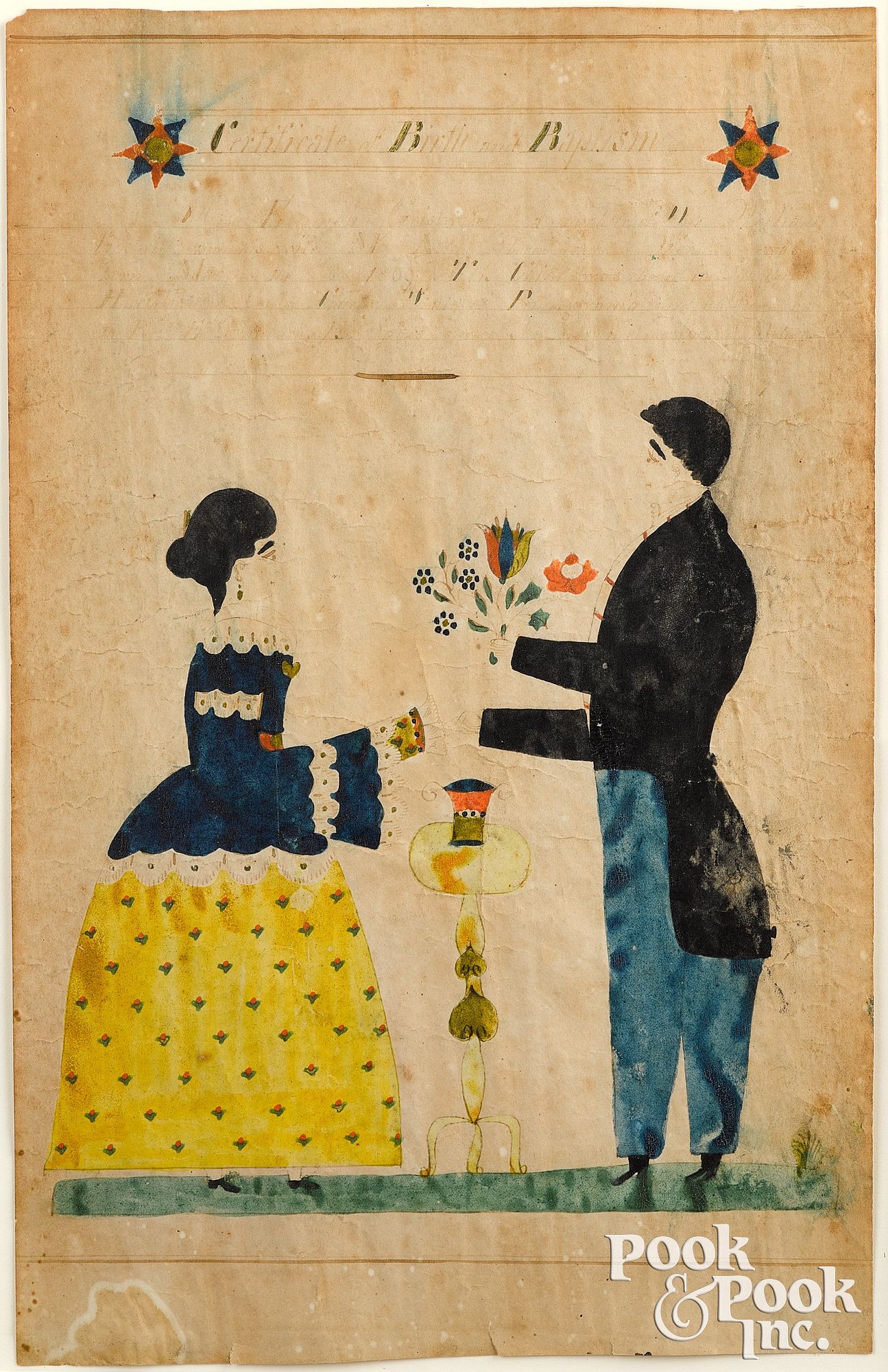 Henry Christian Andrew Harmon Young | Reverend Henry Young fraktur ...