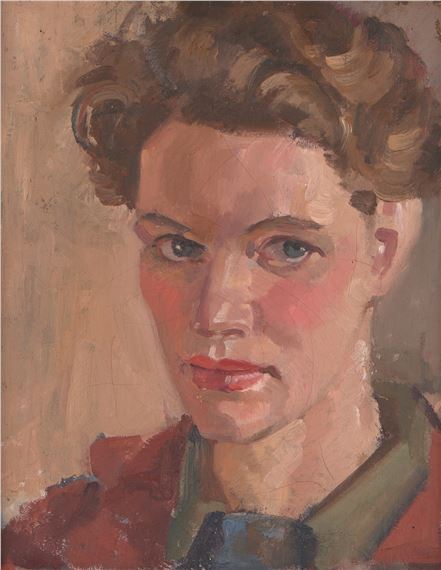 Dora Chapman | Self Portrait in Red Jacket | MutualArt