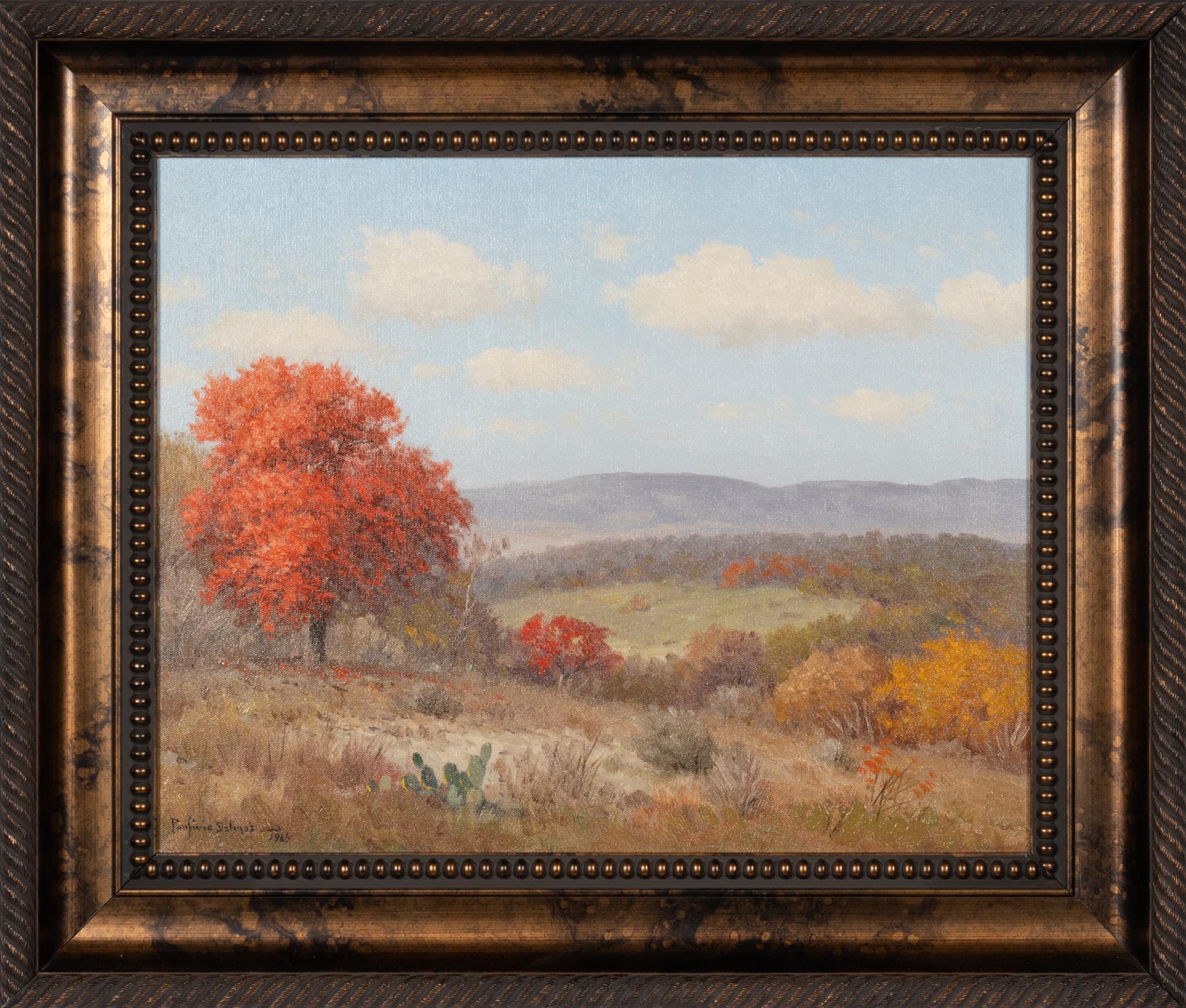 Porfirio Salinas | Texas Cactus and Spanish Red Oak (1966) | MutualArt