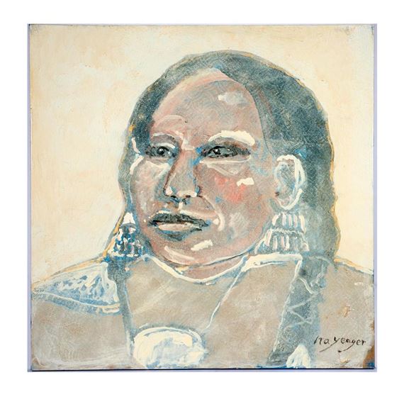 Ira Yeager | Native American man (cream background). | MutualArt