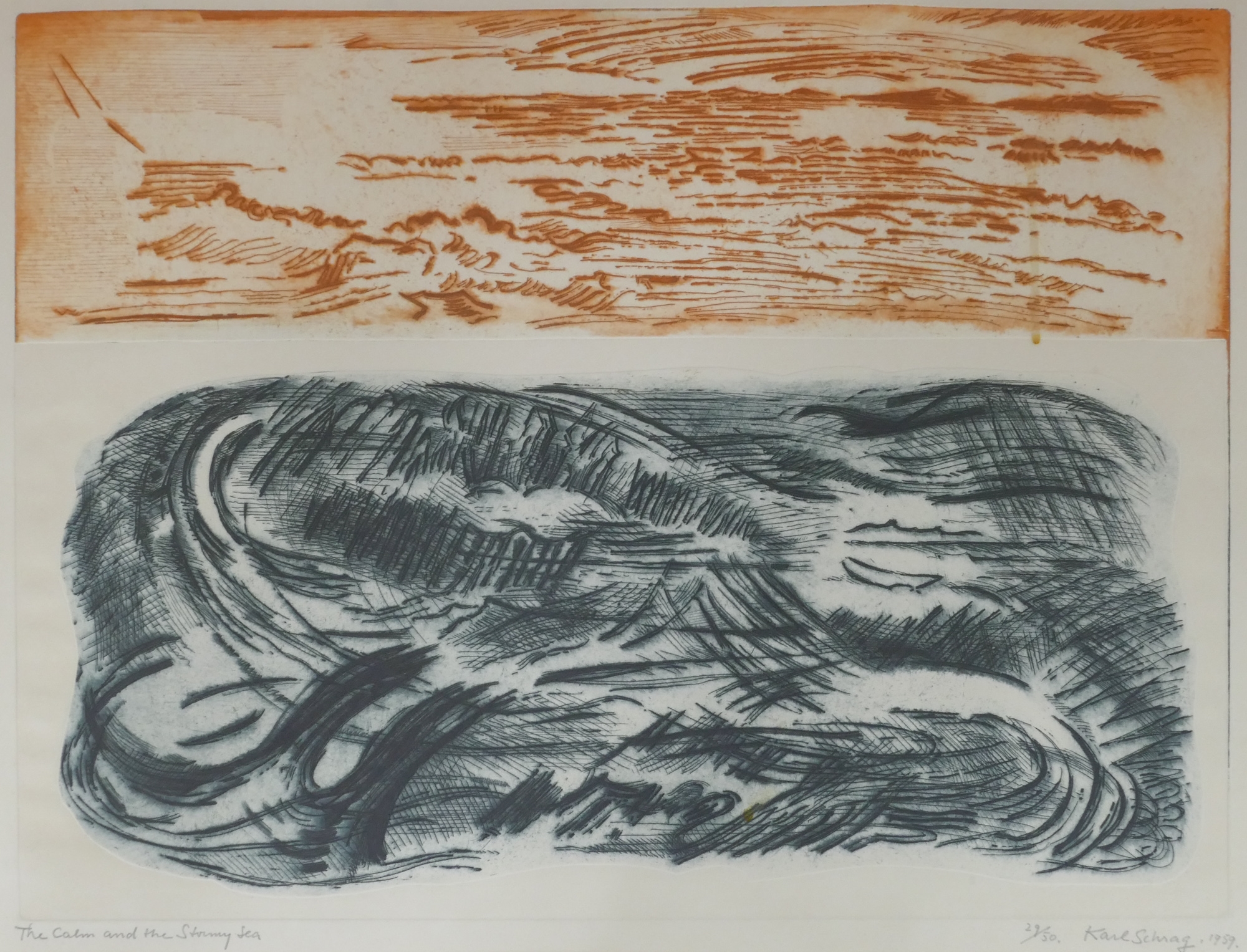 Karl Schrag | THE CALM AND THE STORMY SEA' (1959) | MutualArt