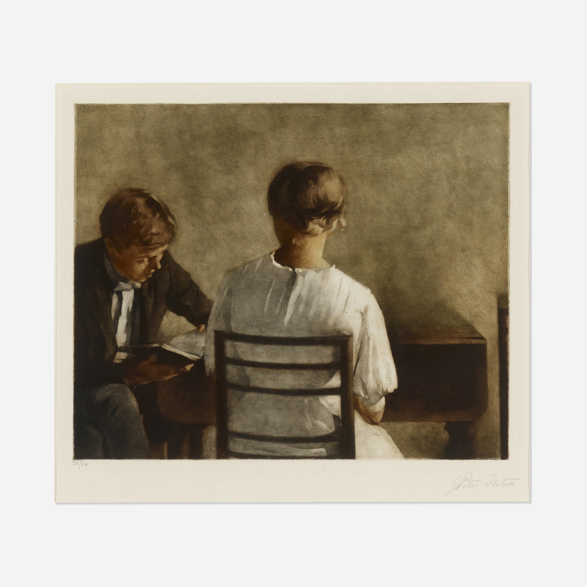 Peter Ilsted | Two Young People (1913) | MutualArt