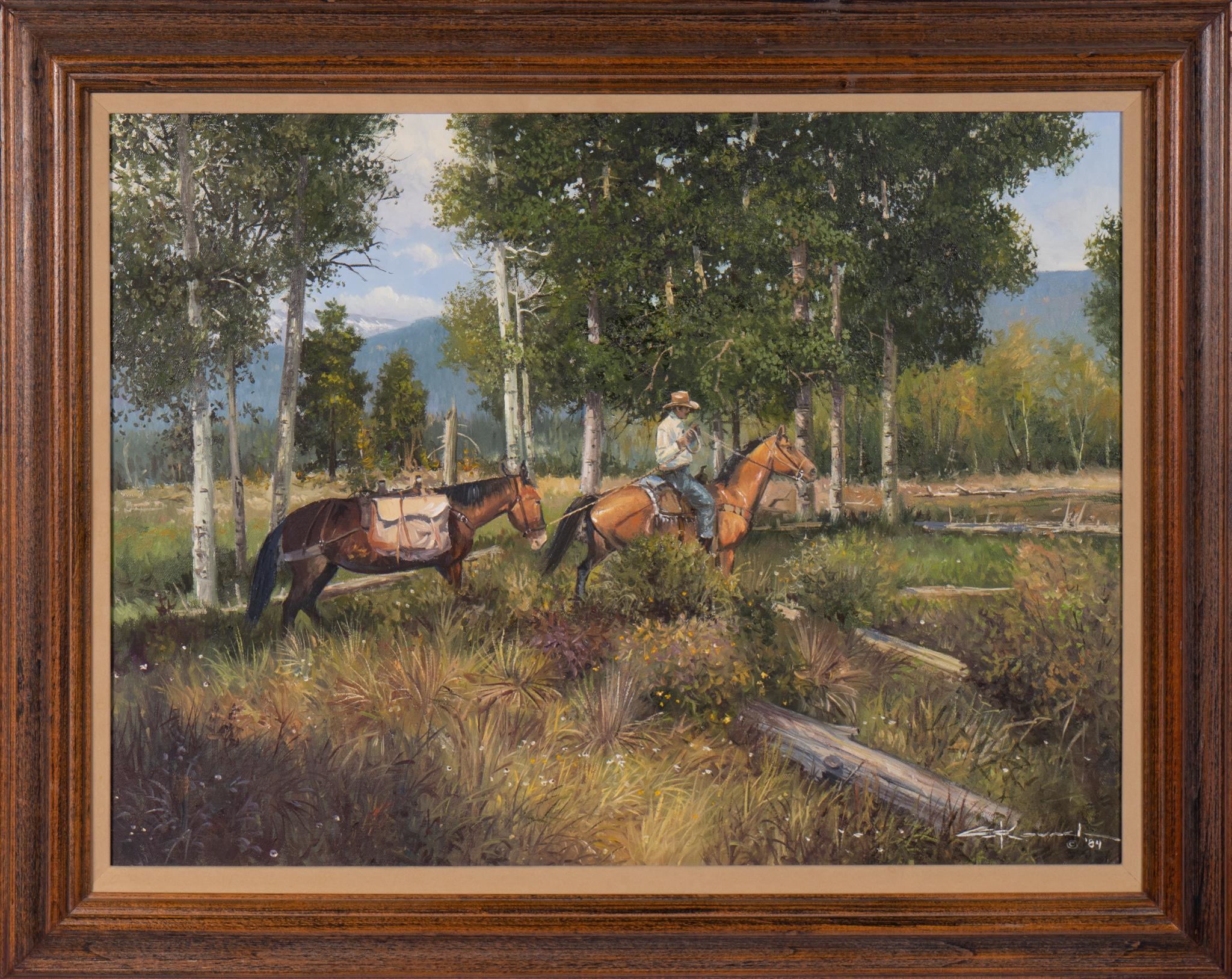 George Kovach | Cowboy with Horses | MutualArt