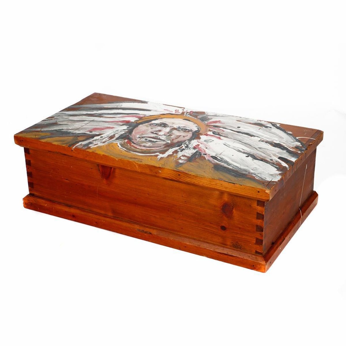 Yeager Ira | Native American portrait (yellow/feathered headdress ...