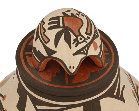 Elizabeth Medina | A Pueblo pottery lidded jar | MutualArt