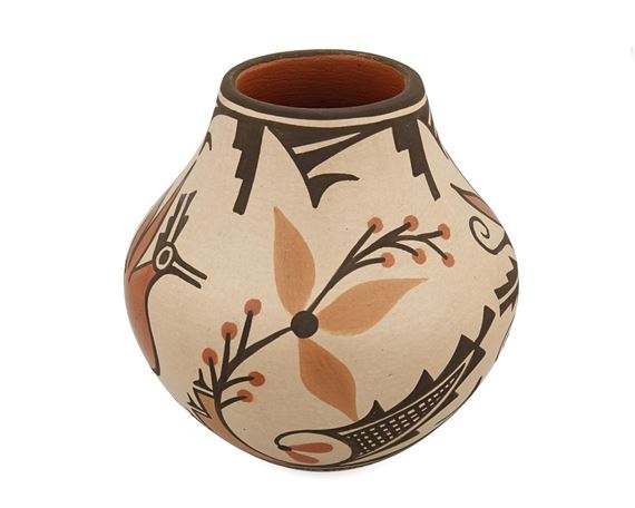 Elizabeth Medina | A Pueblo pottery lidded jar | MutualArt
