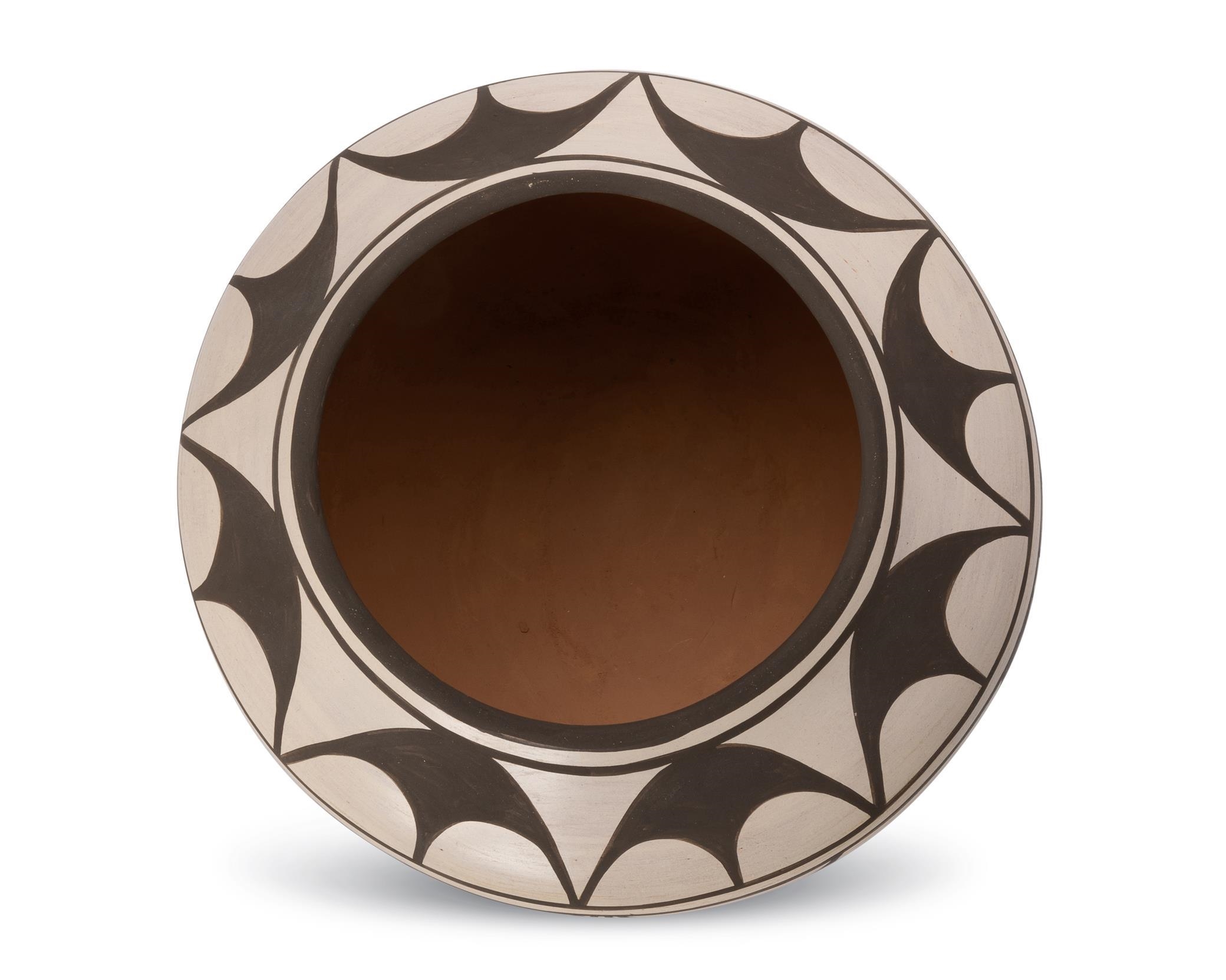 Ruby Panana | A large polychrome pottery jar with geometric motifs ...