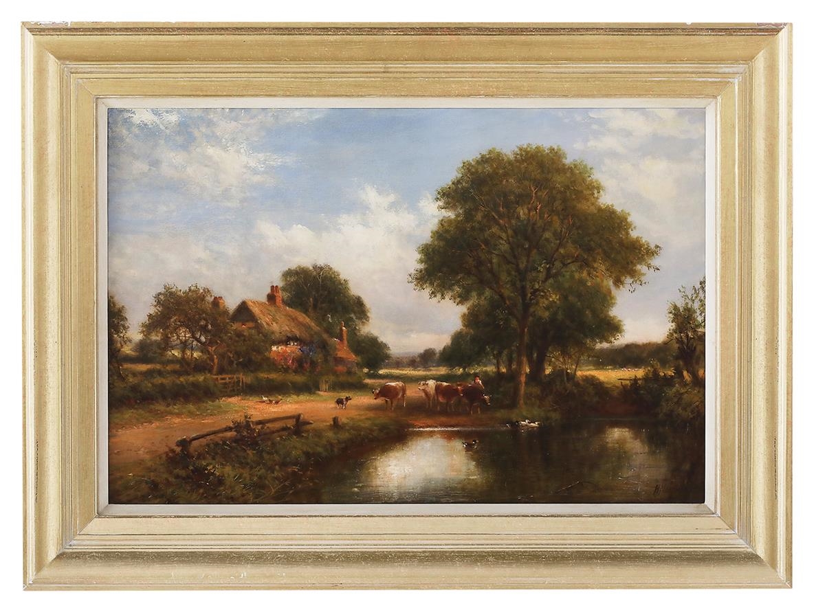 Henry Maidment | Cattle by the Duck Pond | MutualArt