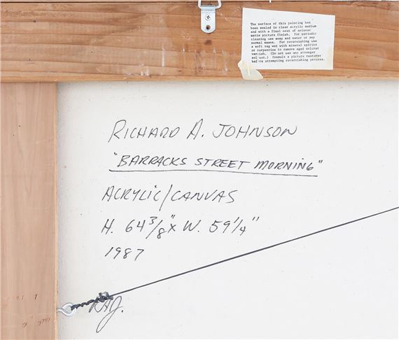 Richard Johnson | Barracks Street Morning (1987) | MutualArt
