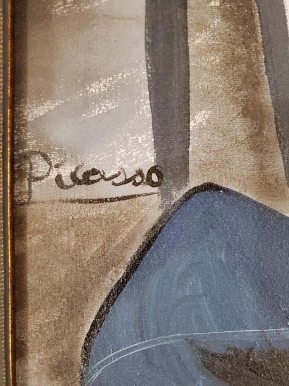 Pablo Picasso | Original in the Manner of Picasso Canvas COA (1900 ...