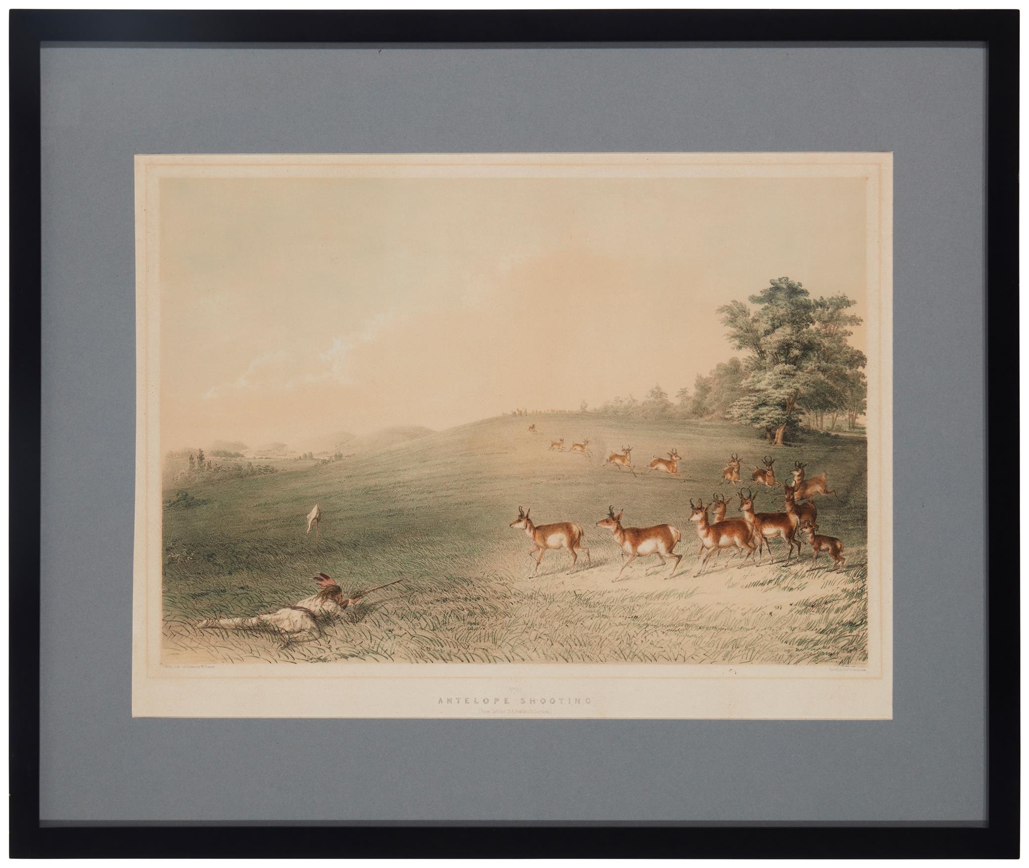 George Catlin | Antelope Shooting, plate 20 from Catlin's North ...