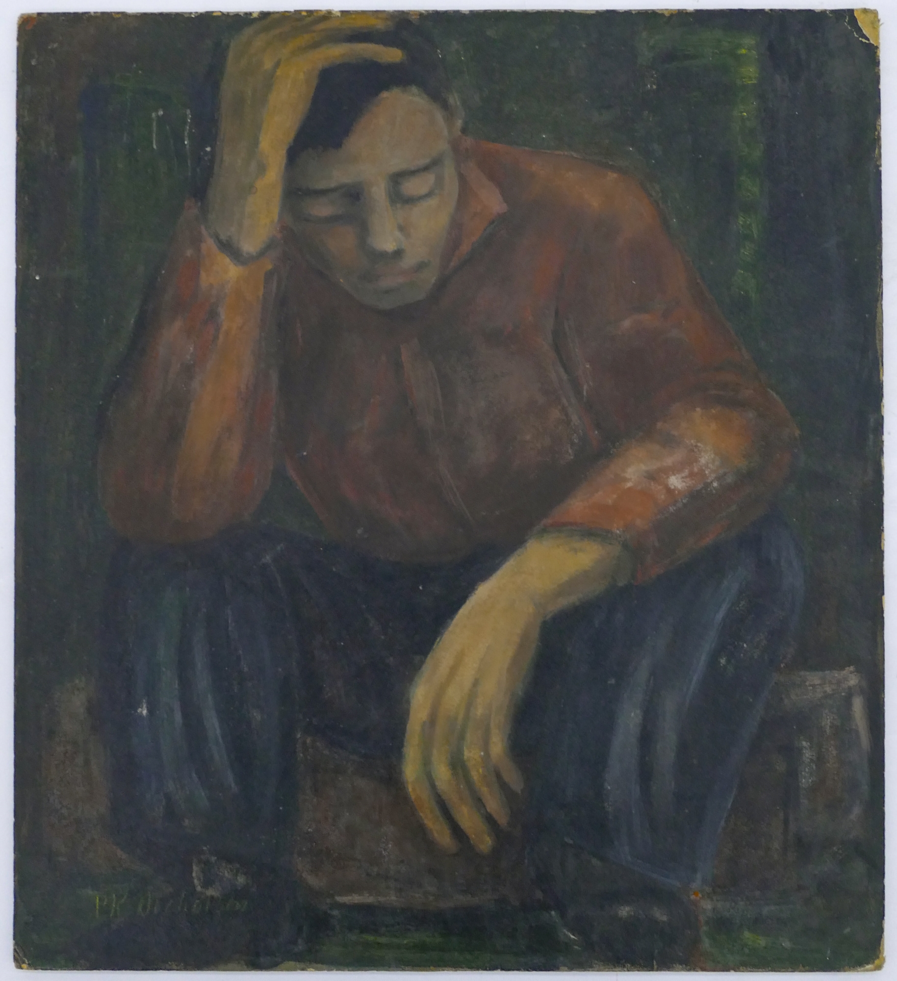 Depressed Man Painting
