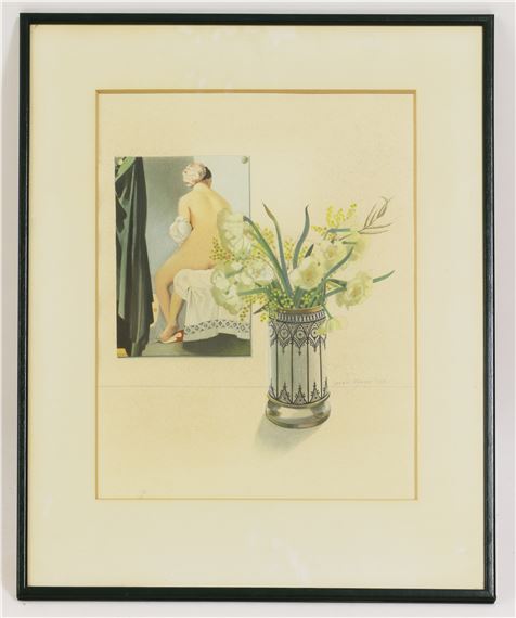 Gerald Mynott | Still life with Ingres Valpinçon Bather (1981) | MutualArt