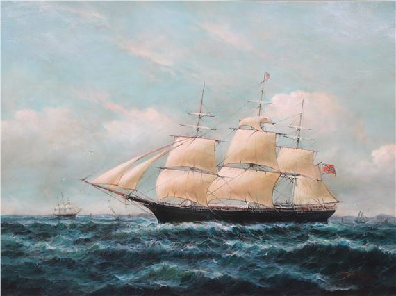 Robert Sanders | Reproduction Painting of a British Ship | MutualArt