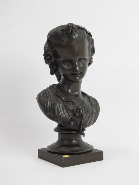 Emile-Victor Blavier | Bust of a young girl on pedestal | MutualArt