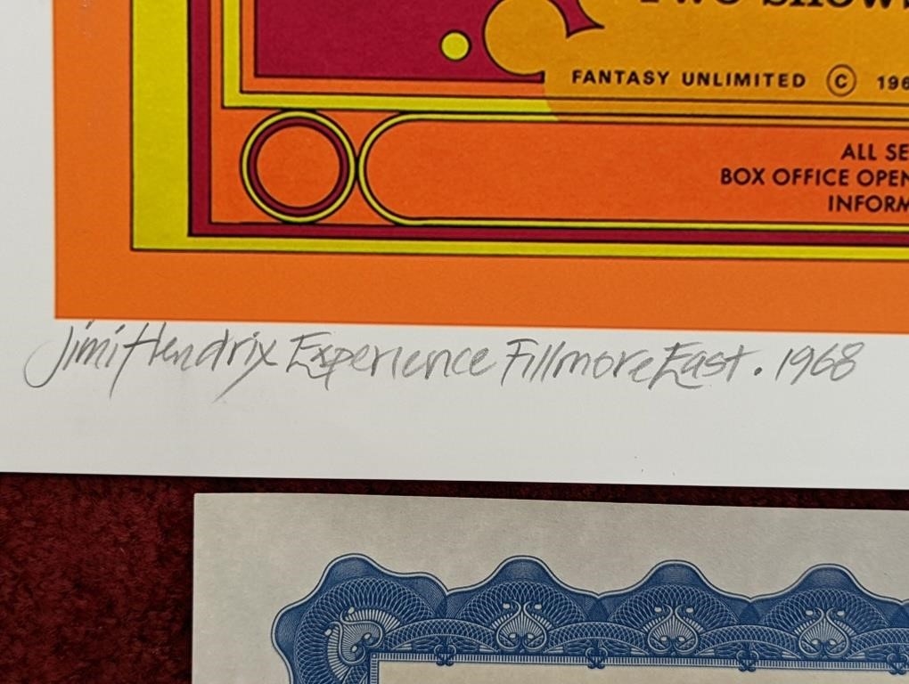 David Edward Byrd | Jimi Hendrix Experience by David Byrd COA 22 x 14 ...