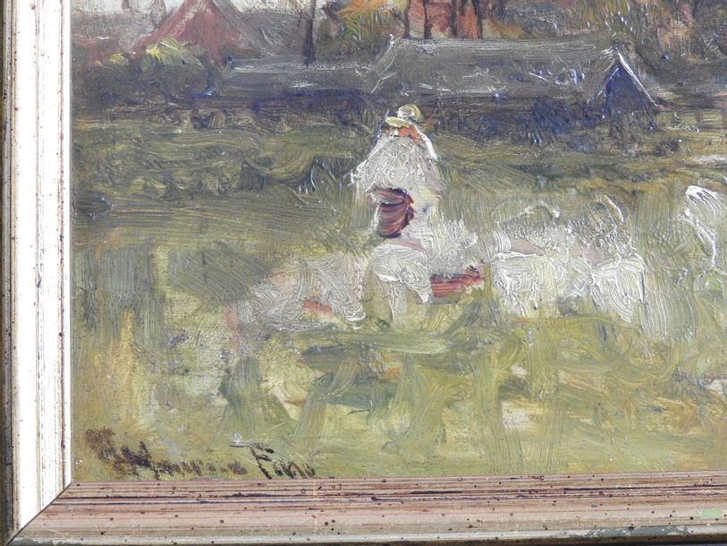 Henry Maurice Page | View in the English countryside (1907) | MutualArt