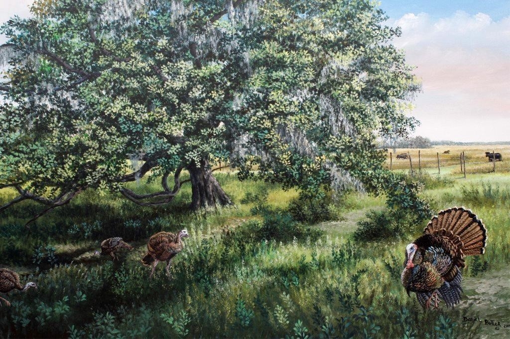 Daniel Butler | TURKEYS AND CATTLE (2019) | MutualArt