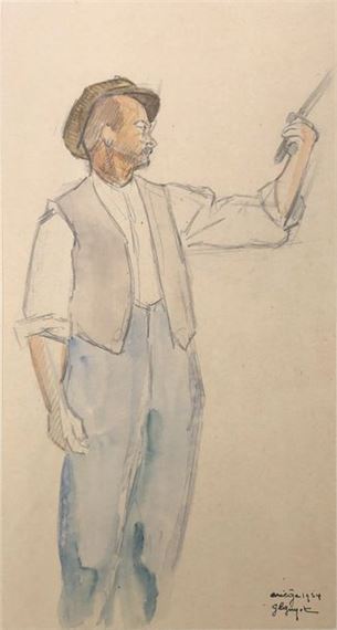 Georges Lucien Guyot | The ox toucher, 1924. (1924) | MutualArt