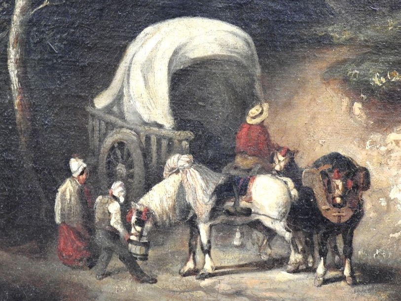 French Neoclassical School, 19th Century | Stop in the forest. | MutualArt