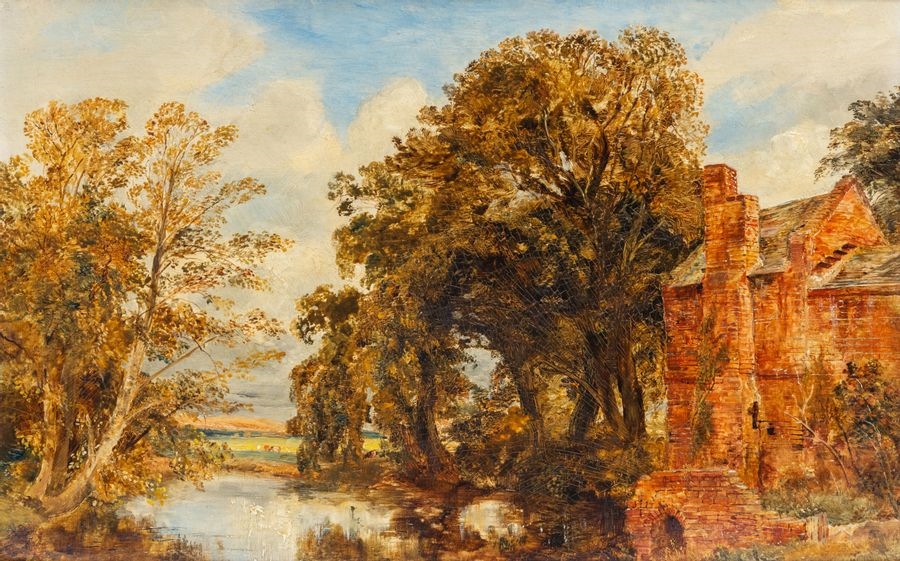 William Joseph Julius Caesar Bond | Paysage au ruisseau près d'une ...