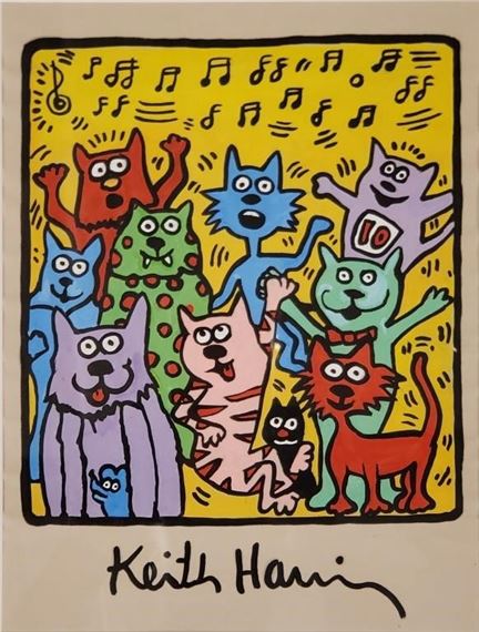 American Artist | Original in the Manner of Keith Haring Critters (1982 ...