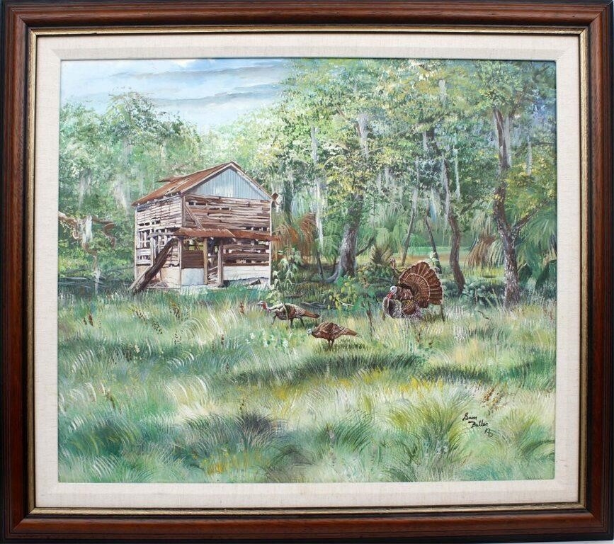 Sam Butler | TURKEYS IN PASTURE | MutualArt