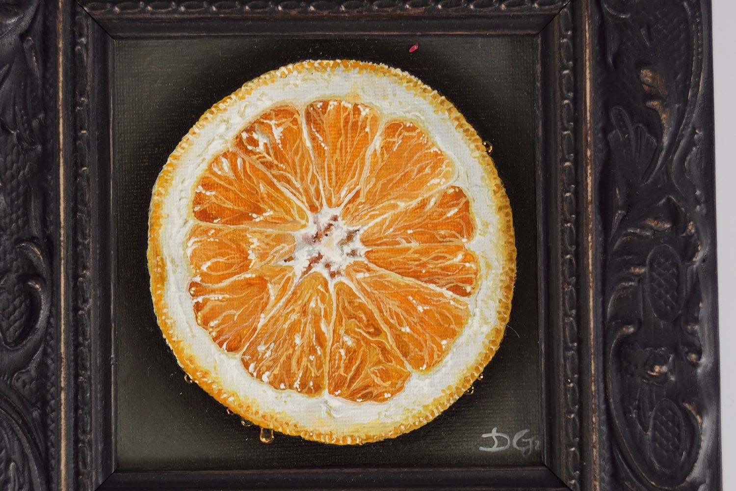 Daniela Garau | Triptych depicting a Still life of half fruit | MutualArt